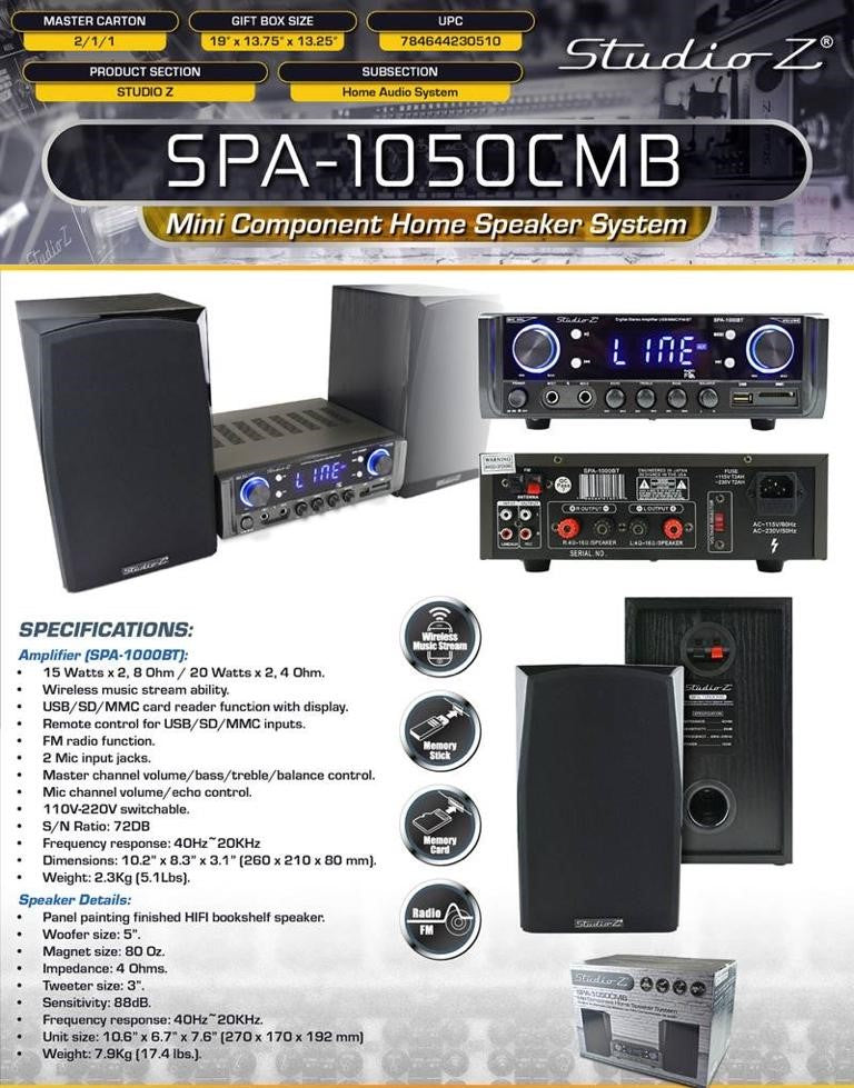 Mini Componente Studio Z SPA-1050CMB – IB STORE
