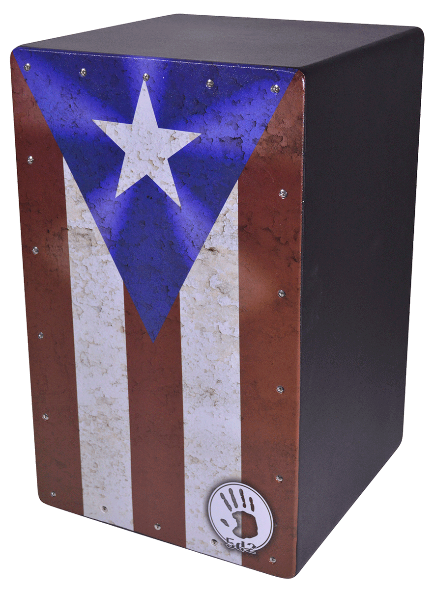 Cajón Acústico con bandera de PR – IB STORE