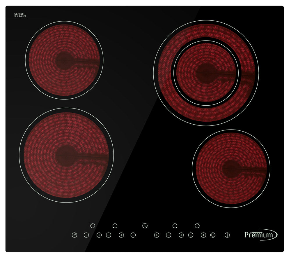 Tope eléctrico de cristal y ceramica modelo touch color negro – IB STORE