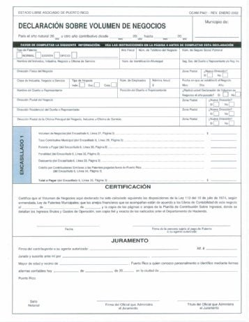 Planilla Patente Municipal – IB STORE